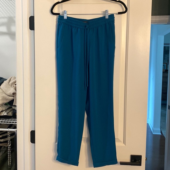 J. Crew | Pants & Jumpsuits | Jcrew Womens Pants Teal Blue Drapey Drawstring Jogger Pants | Poshmark